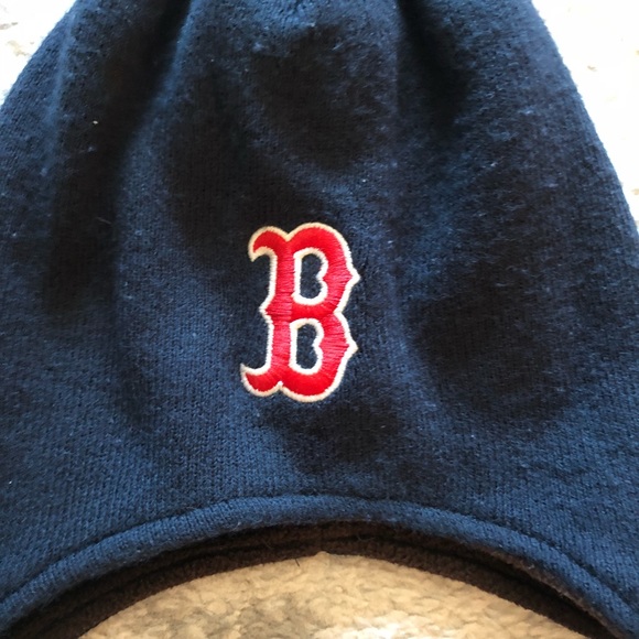 MLB | Accessories | Blue Knit Boston Red Sox Hat W Ear Flaps | Poshmark